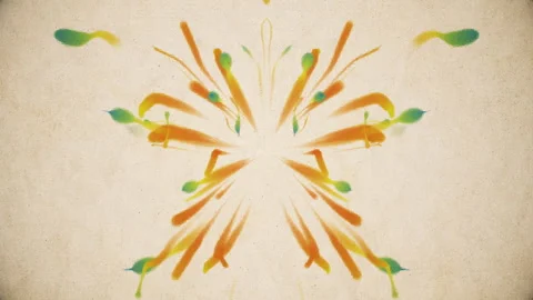 Colorful Rorschach Inkblot Test Ink Blot... | Stock Video | Pond5