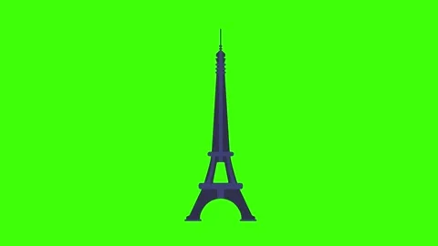 Colorful simple animation of an Eiffel t... | Stock Video | Pond5