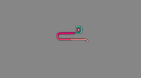 Colorful SNAKE MEANDER GAME. ALPHA MATTE... | Stock Video | Pond5