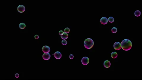 Colorful Soap Bubbles Bouncing Looping A... | Stock Video | Pond5