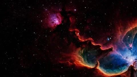 colorful space galaxy fog cloud nebula U... | Stock Video | Pond5