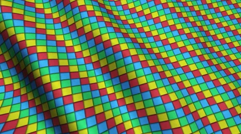 Colorful Squares Fabric Cloth Material T... | Stock Video | Pond5