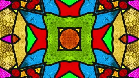 Colorful stained glass animation. Loopin... | Stock Video | Pond5