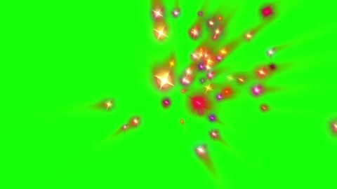 Colorful stars Green Screen Background | Stock Video | Pond5
