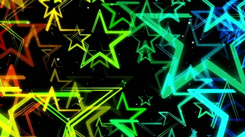 Colorful Stars Loop Background | Stock Video | Pond5