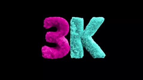 Colorful text 3K, 3D animated font, fluf... | Stock Video | Pond5