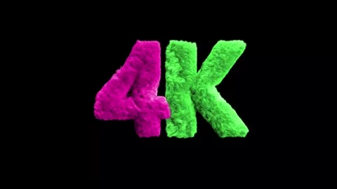 Colorful text 4K, 3D animated font, fluf... | Stock Video | Pond5