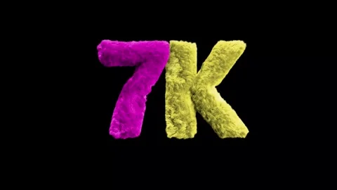 Colorful text 7K, 3D animated font, fluf... | Stock Video | Pond5