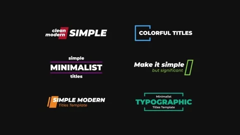 Colorful Titles v3 ~ After Effects Project #270042119