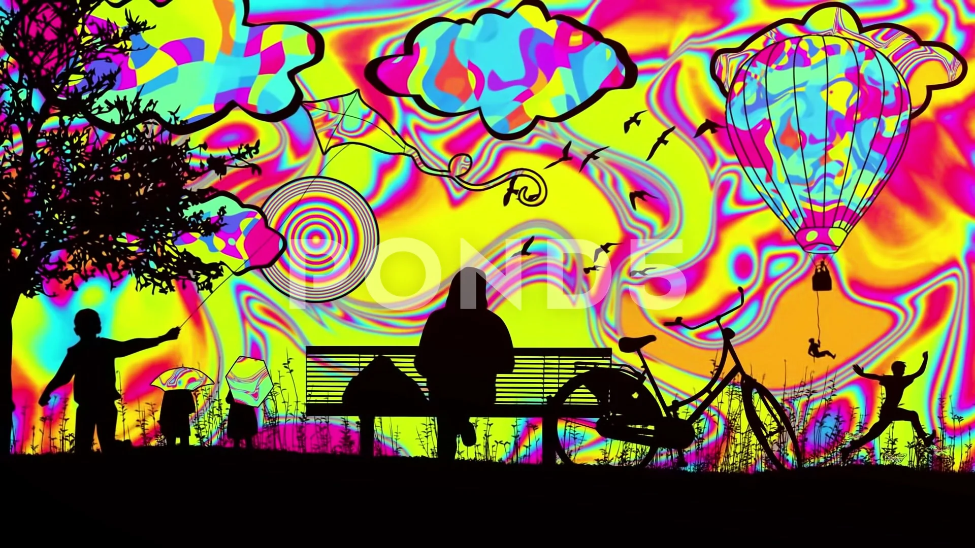 Trippy Music Art Wallpaper