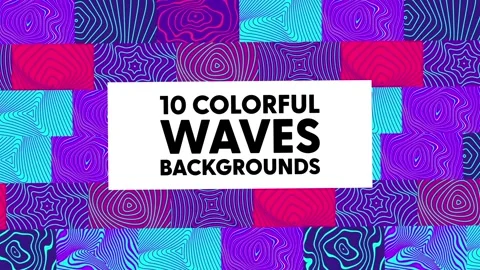After Effects: Colorful Waves Backgrounds #253872850