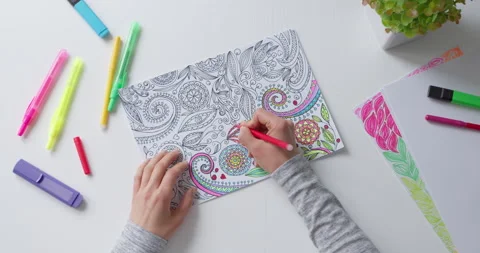 Coloring Pages For Adults Stock Footage ~ Royalty Free Stock Videos | Pond5