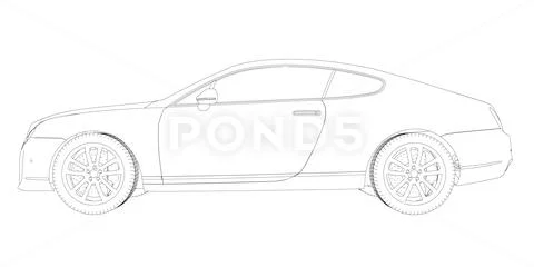Coloring Page Vector Line Art For Book And Drawing Black Contour