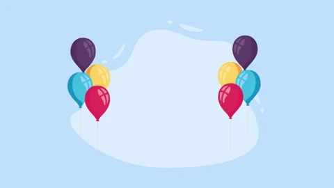 colors balloons helium floating animatio... | Stock Video | Pond5