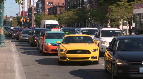 Colossal Toronto downtown traffic jam an... | Stock Video | Pond5