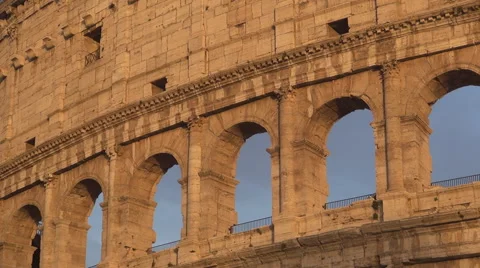 Colosseum amphitheater wall ancient cons... | Stock Video | Pond5