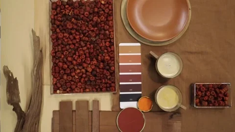 colour palette mood board for interior d... | Stock Video | Pond5