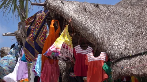 Colourful Clothes Blowing In The Wind Ou... | Stock Video | Pond5