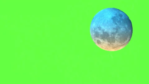 Colourful Full Moon Animation Setting On... | Stock Video | Pond5