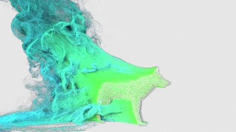 Colourful Wolf Smoke Animation | Stock Video | Pond5