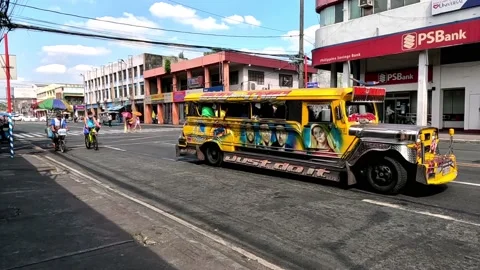 Colourful Yellow Philippine Jeepney Pass... | Stock Video | Pond5