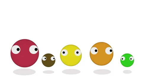 Colourfull animated cartoon characters j... | Stock Video | Pond5