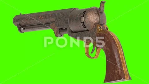 Colt navy revolver with green background: Graphic #294045825