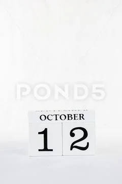 Columbus Day October 12 2020 calendar icon on white background ...