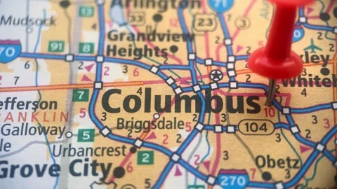 Columbus Ohio Map Stock Footage ~ Royalty Free Stock Videos | Pond5