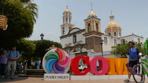 Comala Main Plaza And 3D City Tourist Si... | Stock Video | Pond5