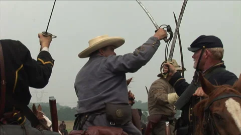 "Combat Camera" in a Cavalry Sword Battl... | Stock Video | Pond5