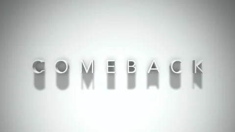 Comeback 3D title animation with shadows... | Stock Video | Pond5