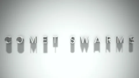comet swarms 3D title animation white te... | Stock Video | Pond5