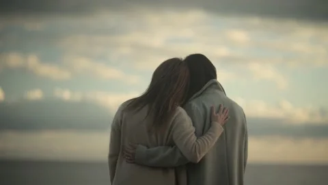 comforting friendly hug friends hugging ... | Stock Video | Pond5