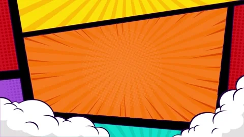 Comic background animation 4k animated r... | Stock Video | Pond5