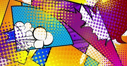 Comic Book elements on white background.... | Stock Video | Pond5