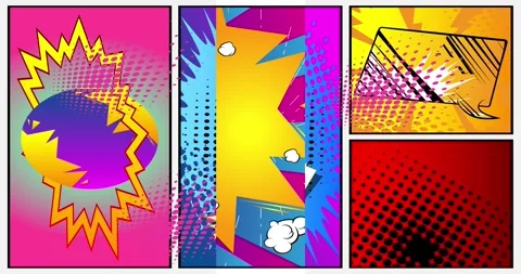 Comic Page Stock Footage ~ Royalty Free Stock Videos | Pond5