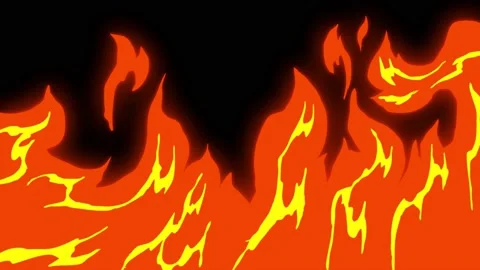 Comic Flaming Fire Effects With Transiti... | Stock Video | Pond5