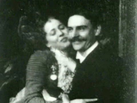 A comic scene: Kissing | Stock Video | Pond5