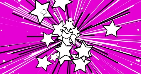comic starburst, animated cartoon, many ... | Stock Video | Pond5