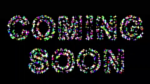 Coming soon with colorful glitter sparkl... | Stock Video | Pond5