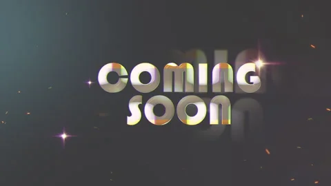 Coming Soon golden text cinematic title ... | Stock Video | Pond5