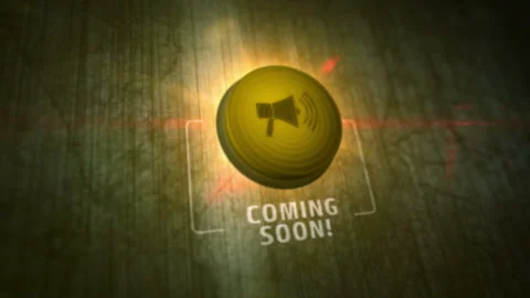 Coming soon symbol light flashing on met... | Stock Video | Pond5