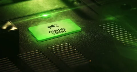 Coming soon symbol light flashing on met... | Stock Video | Pond5