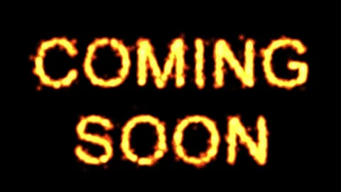 Coming Soon text with fire effect on pla... | Stock Video | Pond5