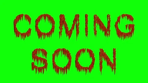 Coming Soon text with scary blood effect... | Stock Video | Pond5
