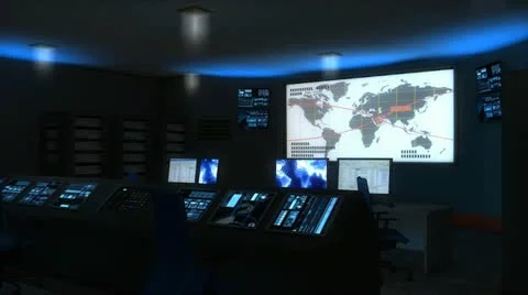 Command center, military, space, control... | Stock Video | Pond5