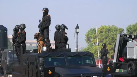 Commando closeup parade on republic day ... | Stock Video | Pond5