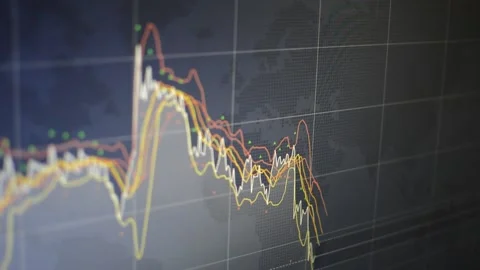 commerce market screen. trading chart bu... | Stock Video | Pond5