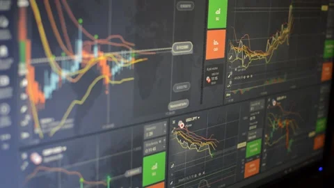 commerce market screen. trading chart bu... | Stock Video | Pond5